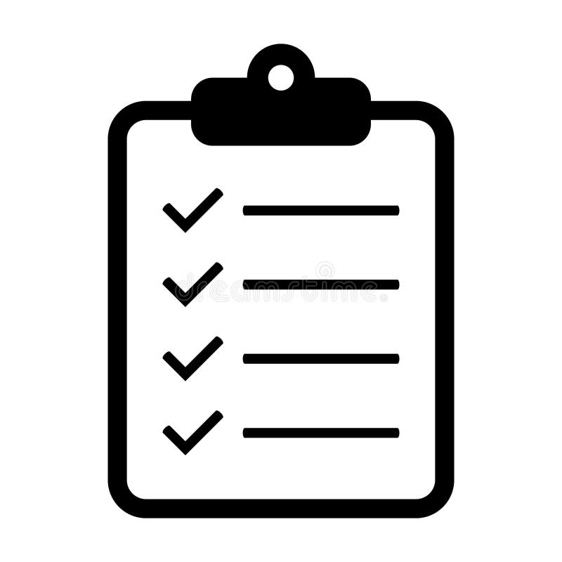 Clipboard Icon. Checklist on Clipboard Icon. Stock Vector ...