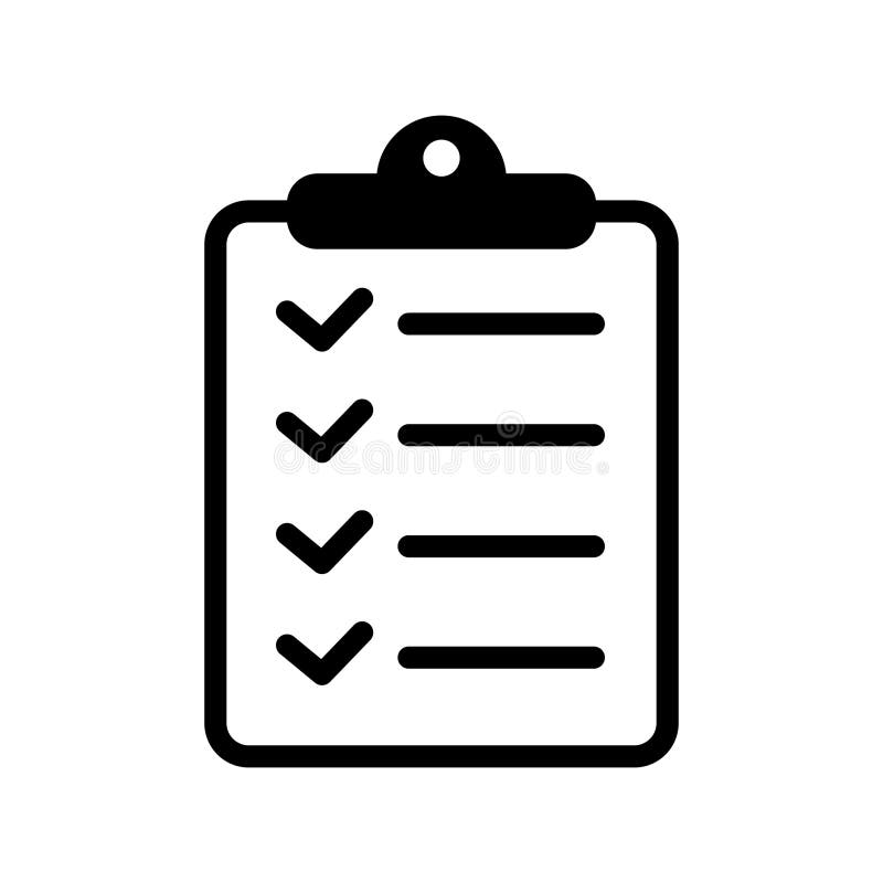 Clipboard Icon. Checklist Icon of an Approved Document. Project ...