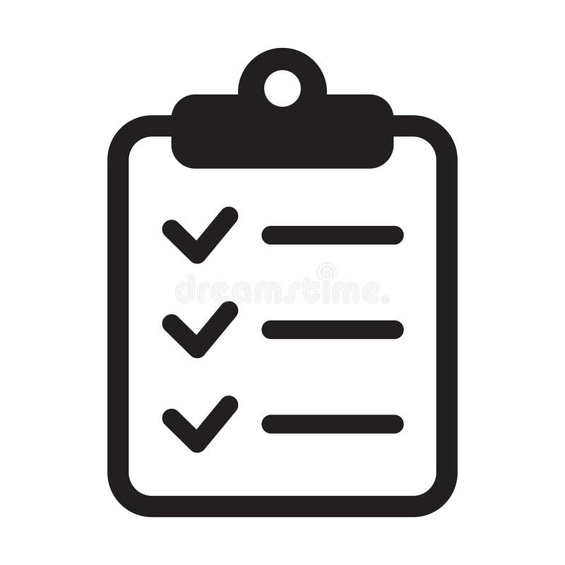 Clipboard Icon. Checklist Icon of an Approved Document. Project ...