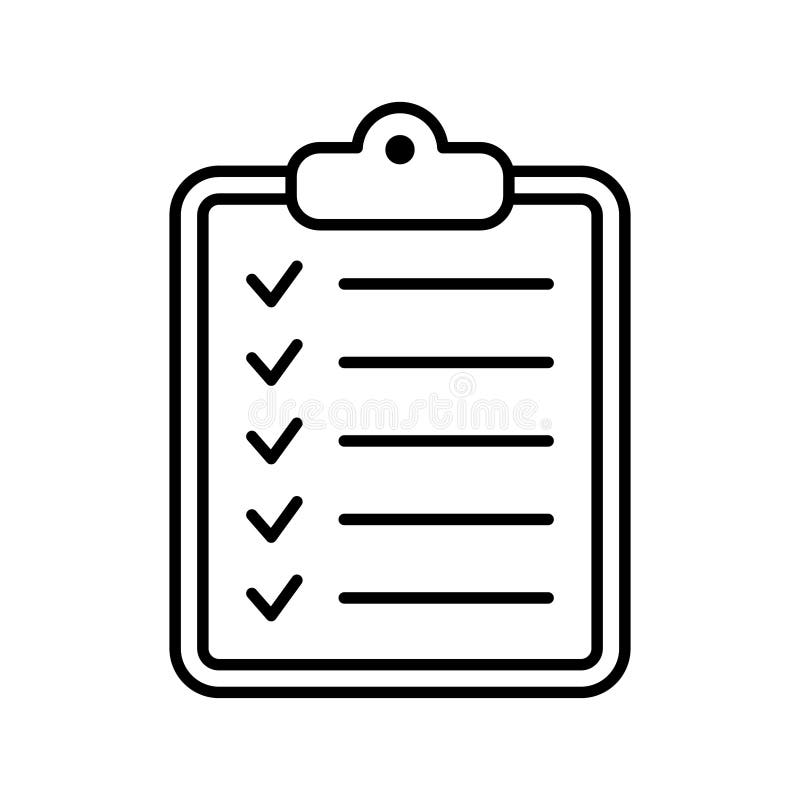 Clipboard Icon. Checklist Icon of an Approved Document. Project ...