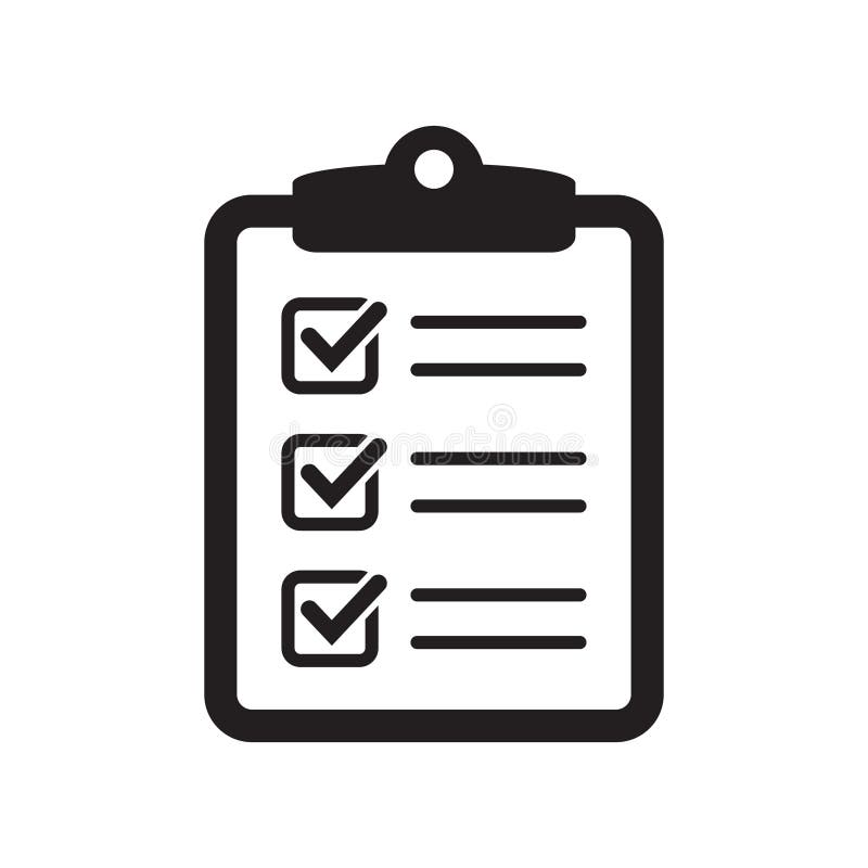 Clipboard Icon. Checklist Icon of an Approved Document. Project ...