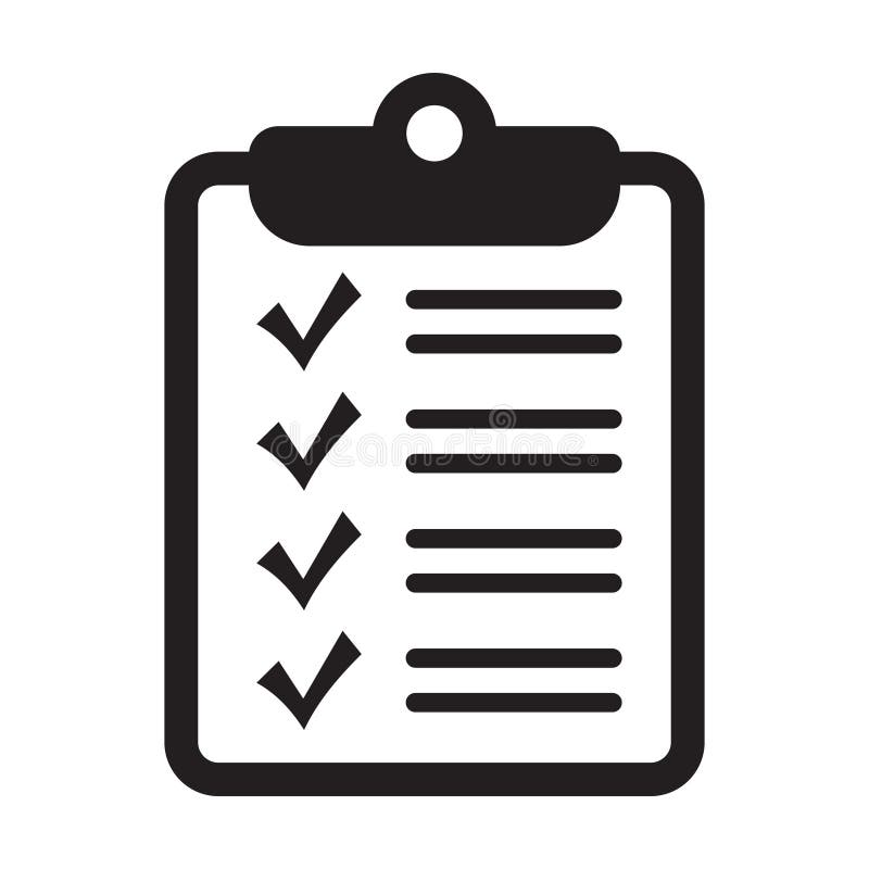 Clipboard Icon. Checklist Icon of an Approved Document. Project ...
