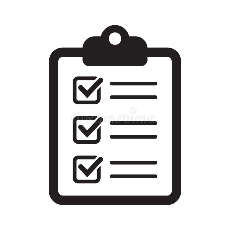 Clipboard Icon. Checklist Icon of an Approved Document. Project ...