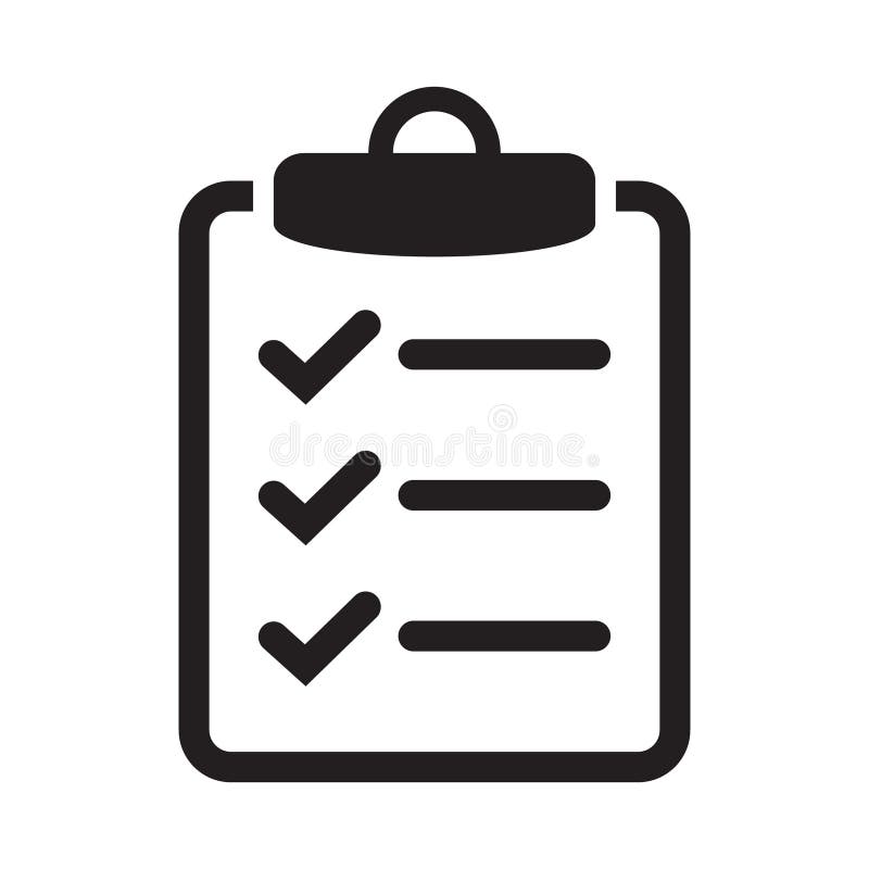 Clipboard Icon. Checklist Sign Symbol. Stock Illustration ...