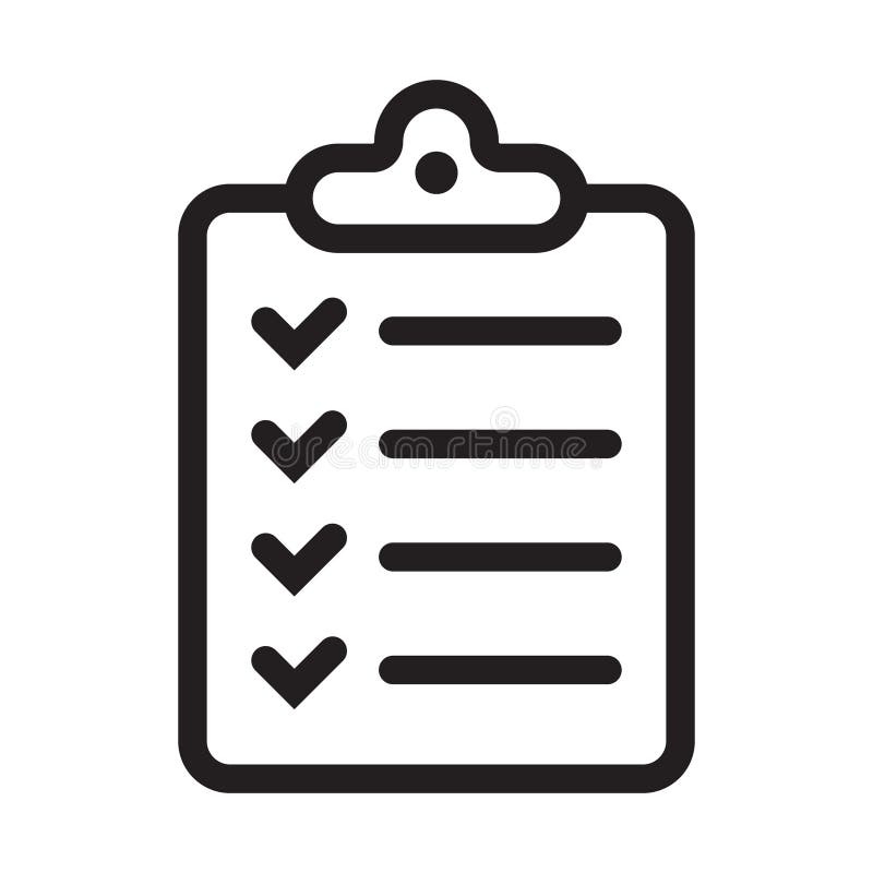 Clipboard Icon. Checklist Sign Symbol for Web Site and App. Stock ...