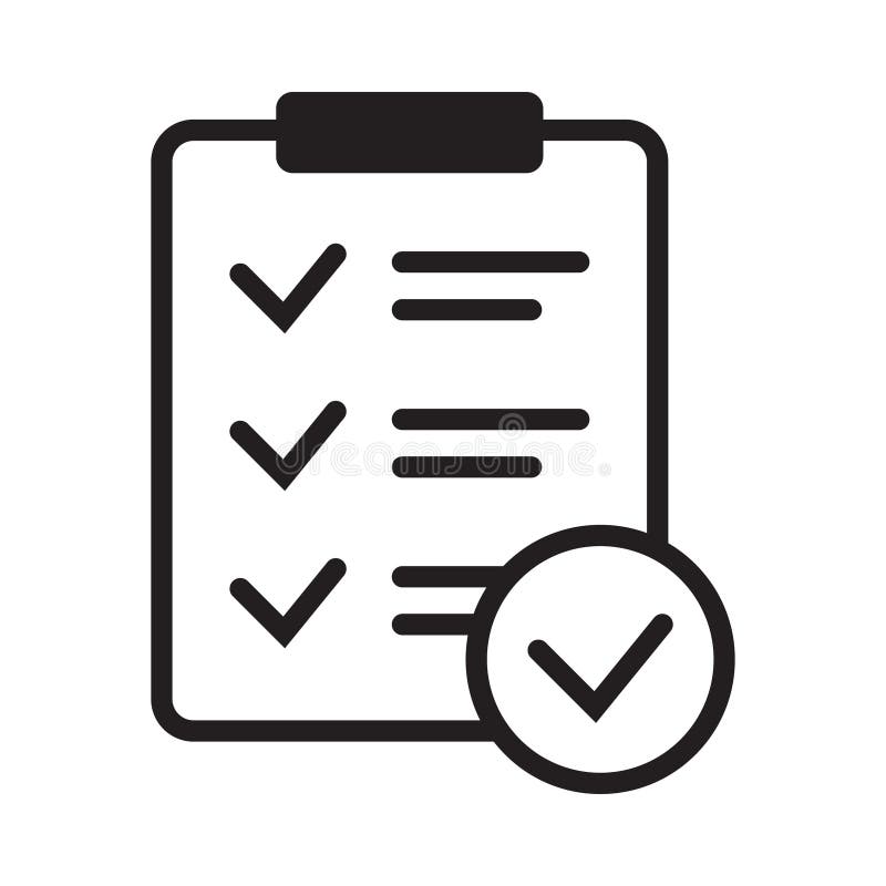 Clipboard Icon. Clipboard with Check Mark Icon Stock Illustration ...