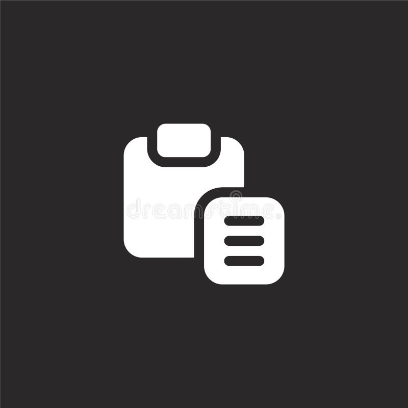 Clipboard Icon. Filled Clipboard Icon for Website Design and Mobile ...