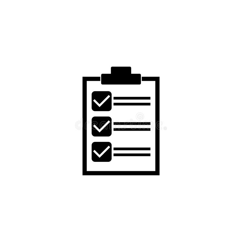 Check List Isolated Flat Icon or Logo Stock Vector - Illustration of ...