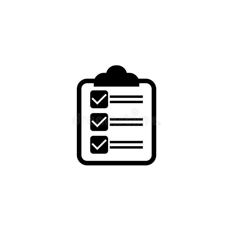 Check List Isolated Flat Icon or Logo Stock Vector - Illustration of ...