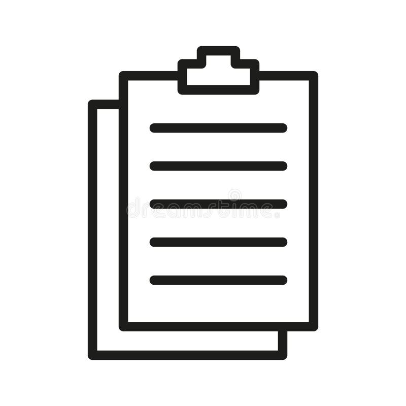 Clipboard Icon. Task List Symbol. Document Holder Shape. Simple Line ...