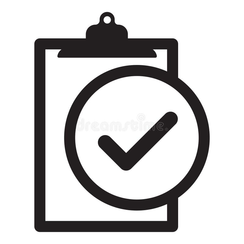 Clipboard Icon Check Mark Illustration Stock Vector - Illustration of ...