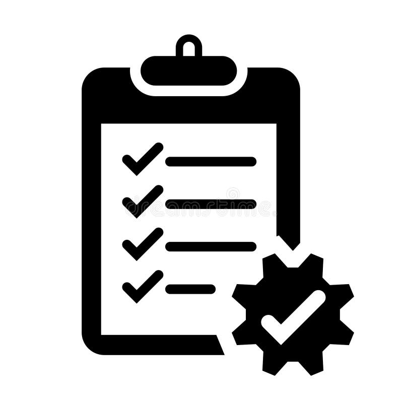 Clipboard Icon, Check Mark Sign Stock Vector - Illustration of test ...