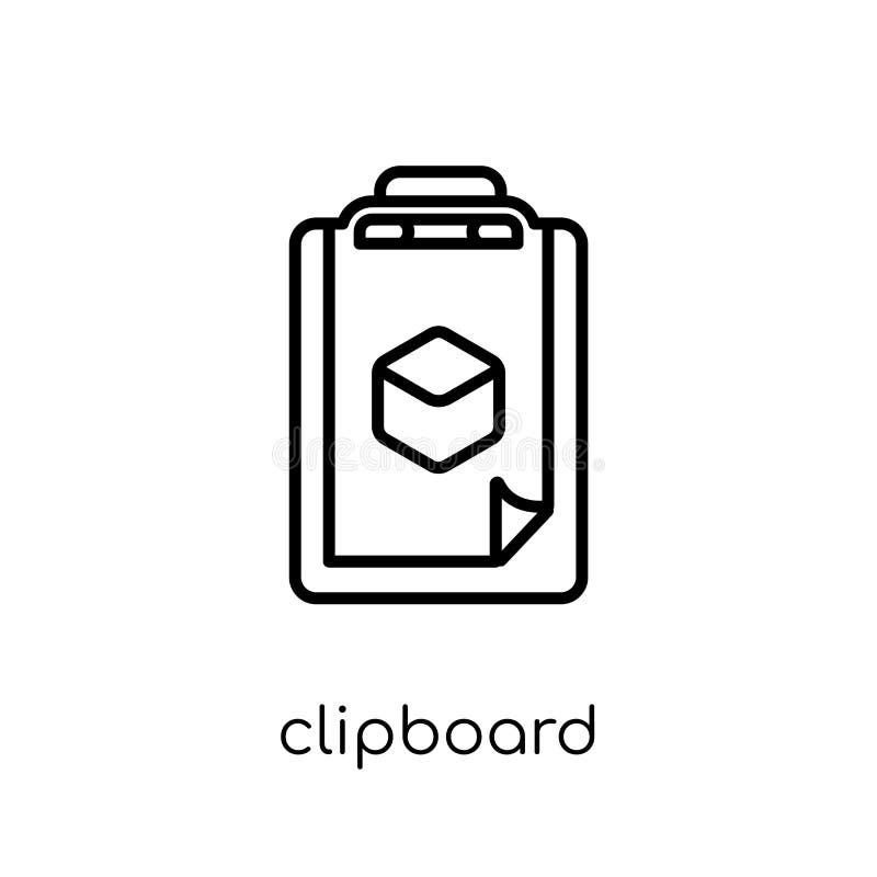 Clipboard Icon. Trendy Modern Flat Linear Vector Clipboard Icon Stock ...