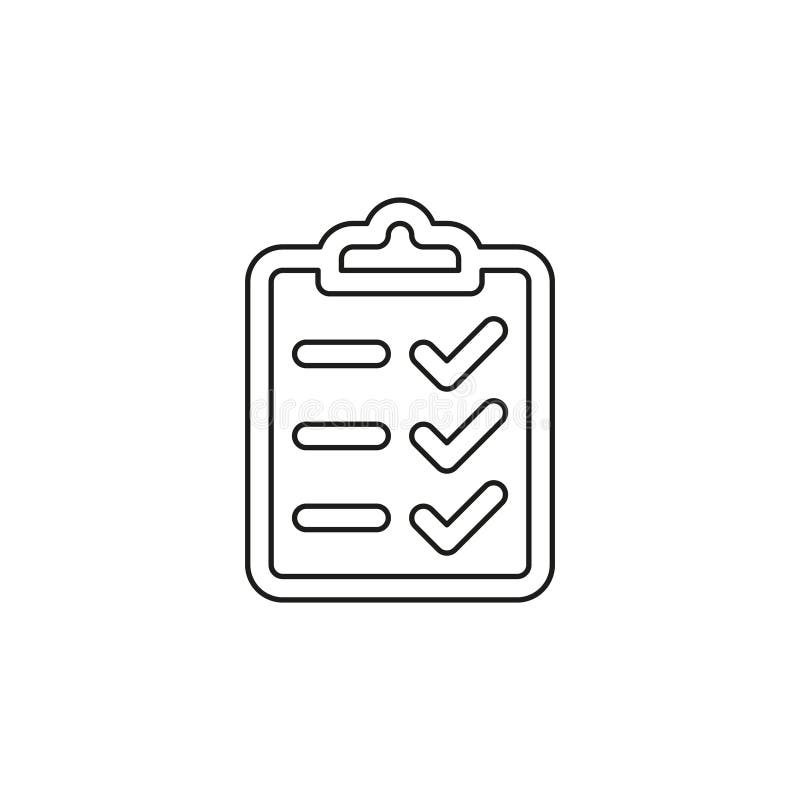 Clipboard Icon - Vector Check List Stock Illustration - Illustration of ...