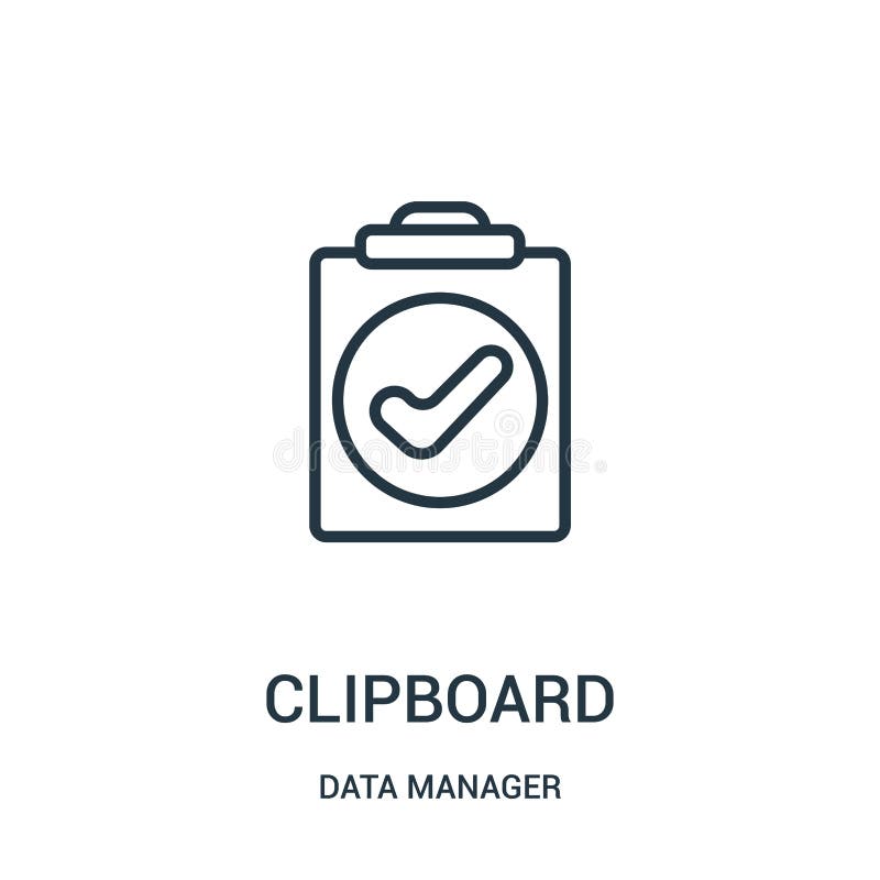 Clipboard Icon Vector from Data Manager Collection. Thin Line Clipboard ...