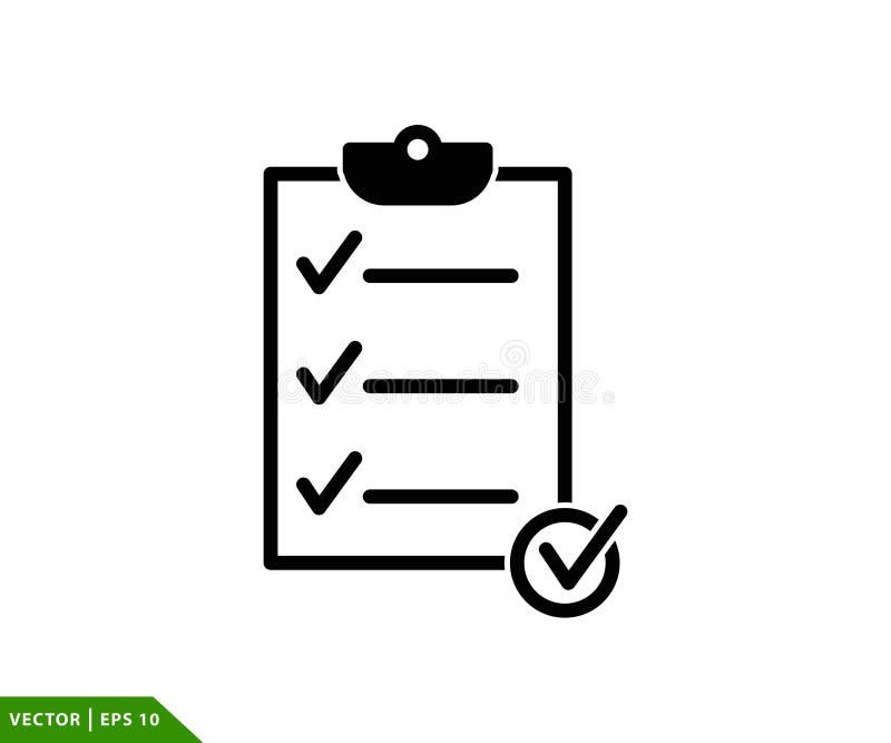 Clipboard Icon Vector Logo Design Template Stock Vector - Illustration ...