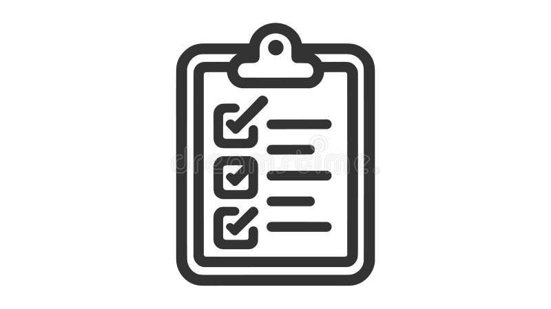 Clipboard Icon Vector. Task Line Icon Symbol Vector Illustration. Stock ...