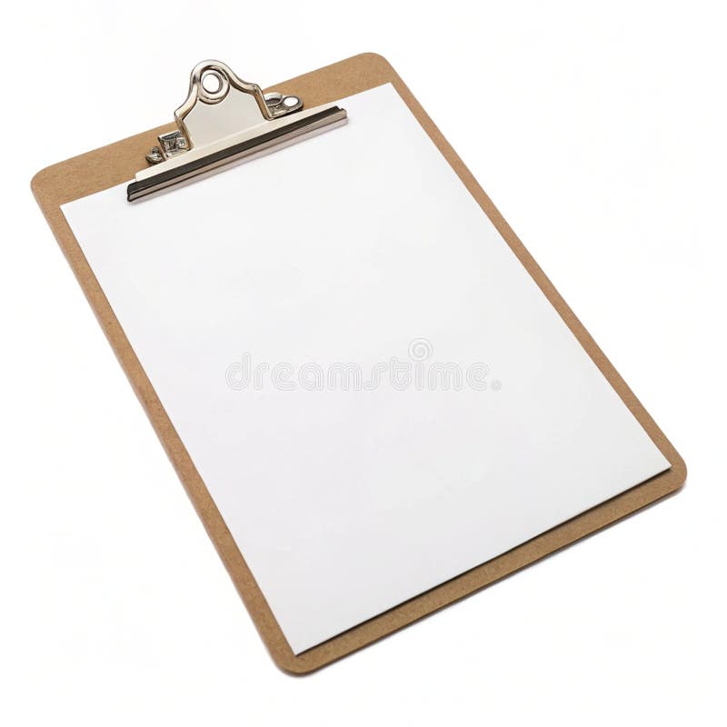 Clipboard Isolated on White Background Stock Illustration ...