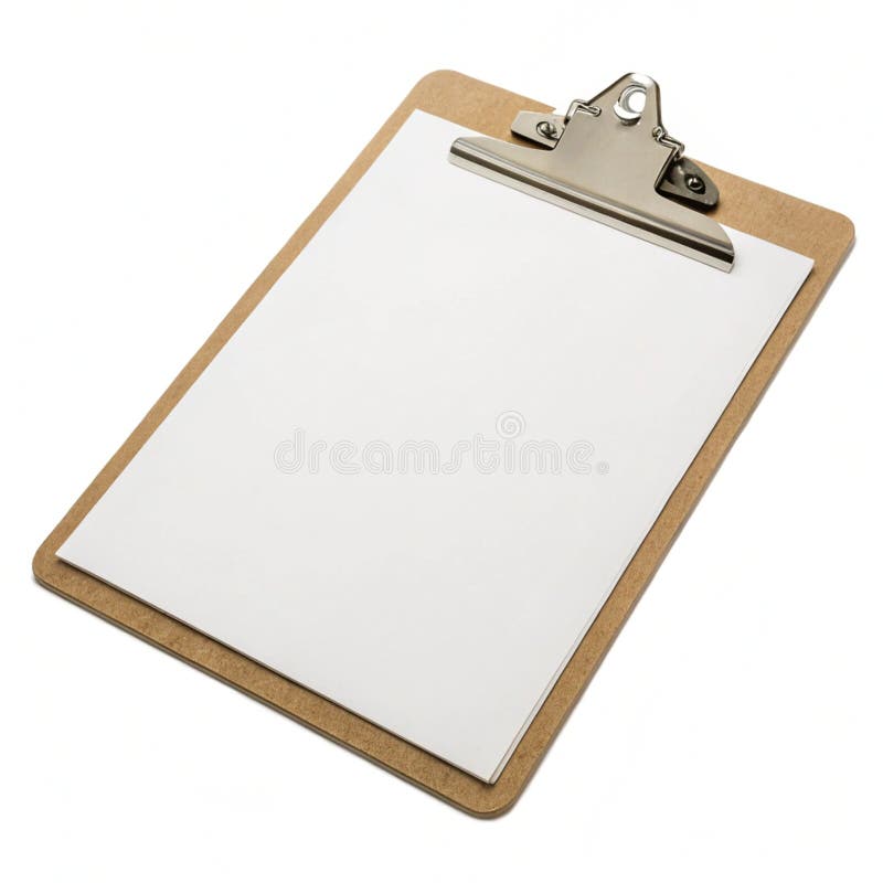Clipboard Isolated on White Stock Illustration - Illustration of ...