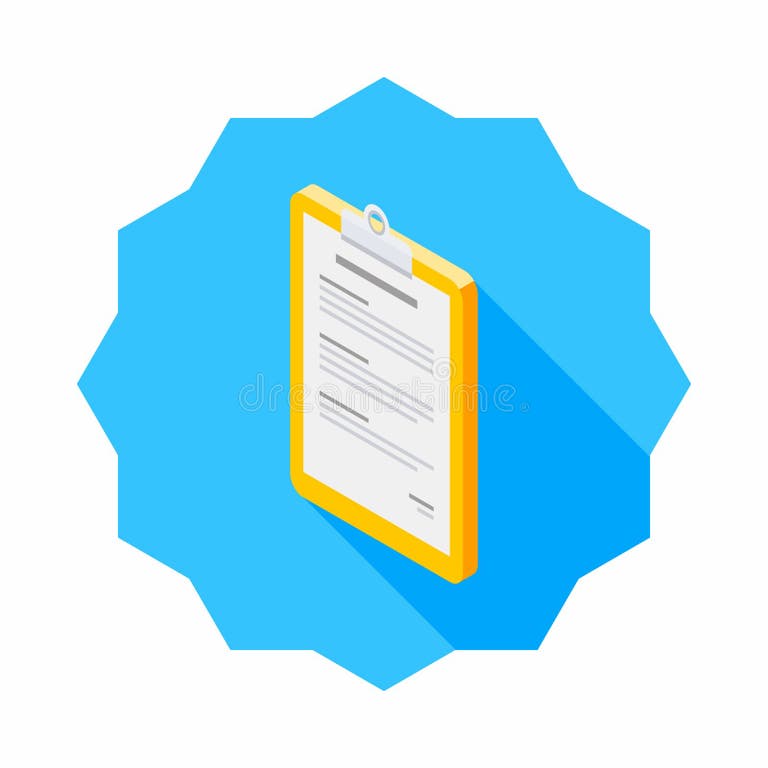 Clipboard Isometric Left View Icon Vector Isometric Stock Vector ...