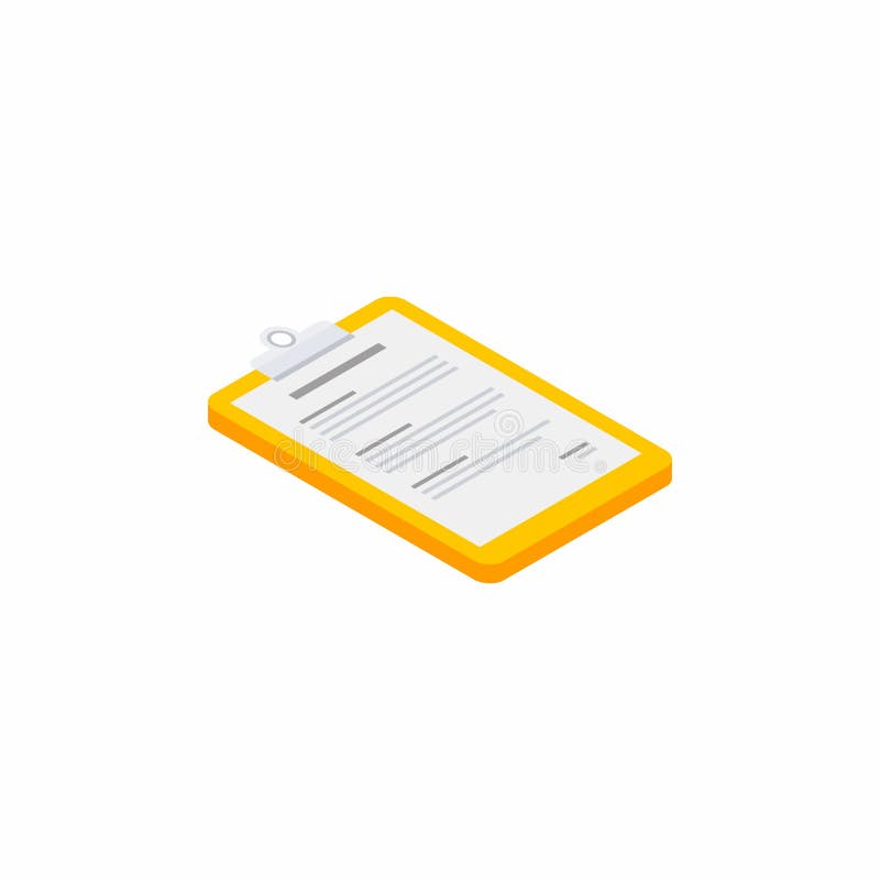 Clipboard Isometric Right View - White Background Icon Vector Isometric ... Clipboard Isometric Right View - White Background Icon Vector Isometric ...