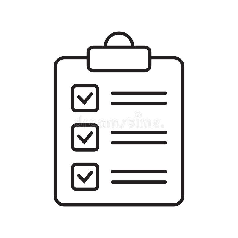 Clipboard Line Icon. Checklist Sign Symbol. Stock Vector - Illustration ... Clipboard Line Icon. Checklist Sign Symbol. Stock Vector - Illustration ...