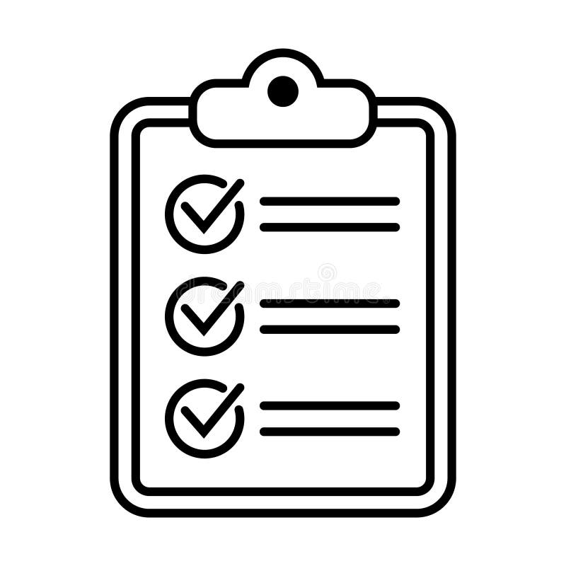 Clipboard Line Icon. Checklist Symbol for Web Site and App Design Stock ...