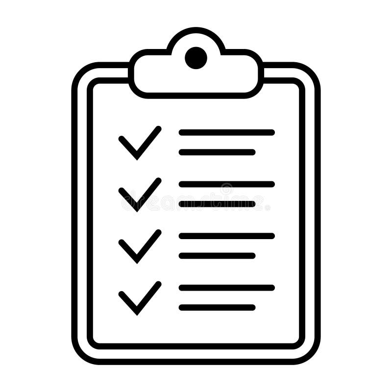 Clipboard Line Icon. Checklist Symbol for Web Site and App Design Stock ...