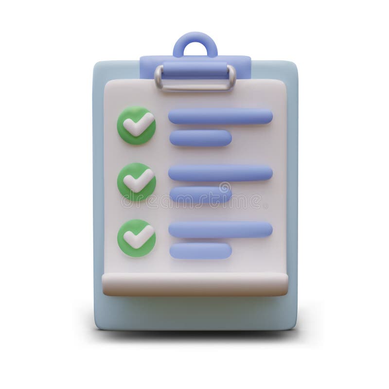 Clipboard with List in Realistic Style. Isolated Vector Model, Closeup ...