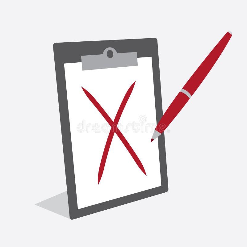 Clipboard Check Mark Pen stock vector. Illustration of document - 43685864