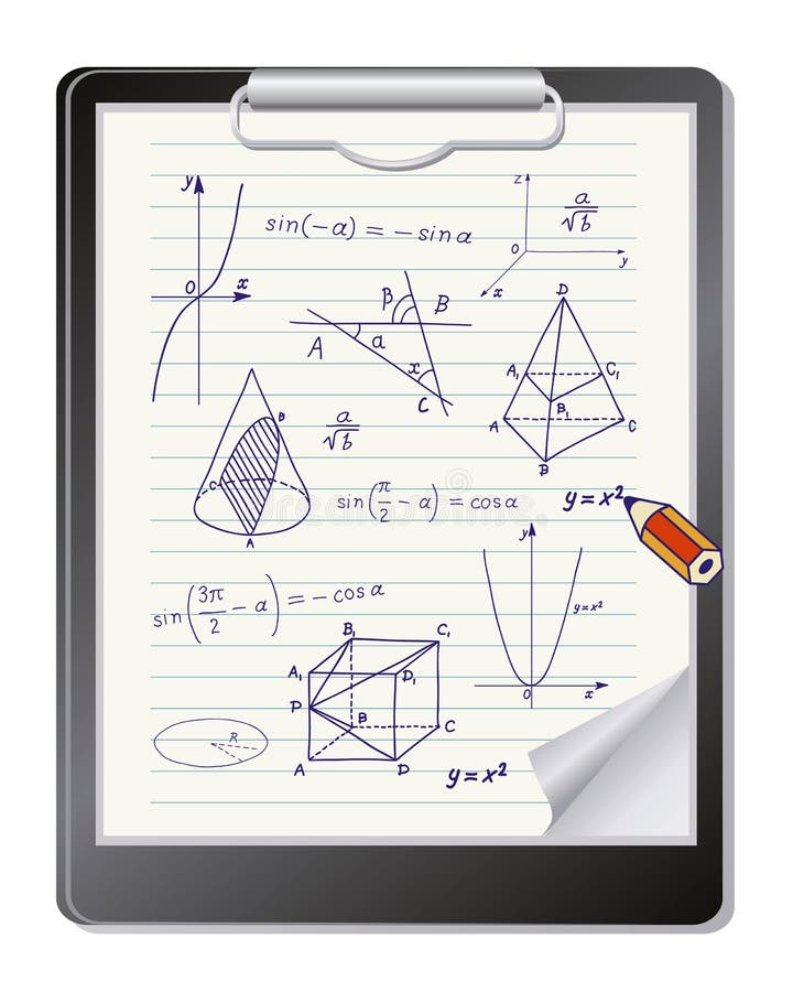 Mathematics - Geometric Shapes Sketches Stock Vector - Illustration of ...