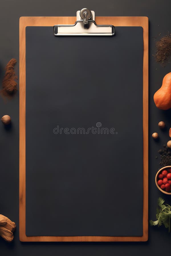 Clipboard Menu Mockup To Your Design Stock Image - Image of office ...