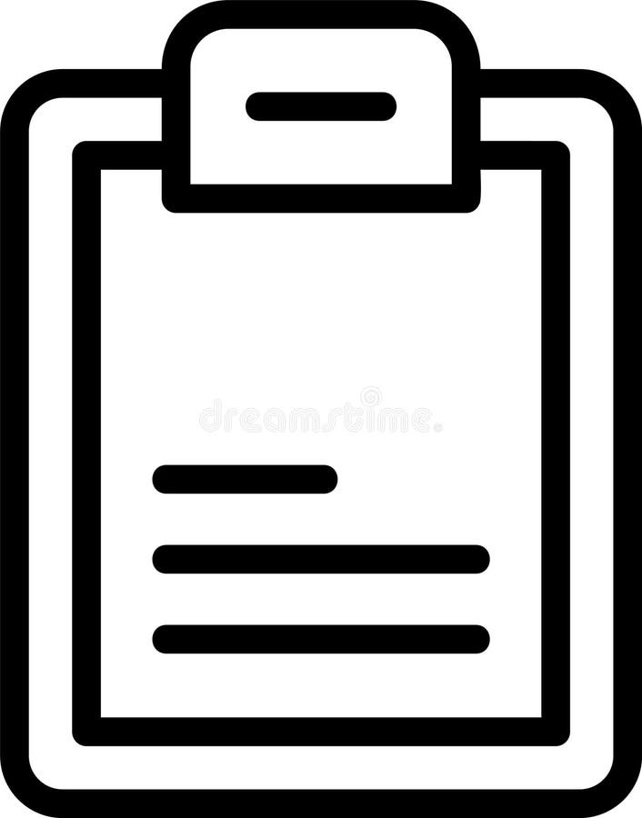 Clipboard Vector Icon stock illustration. Illustration of vector ...