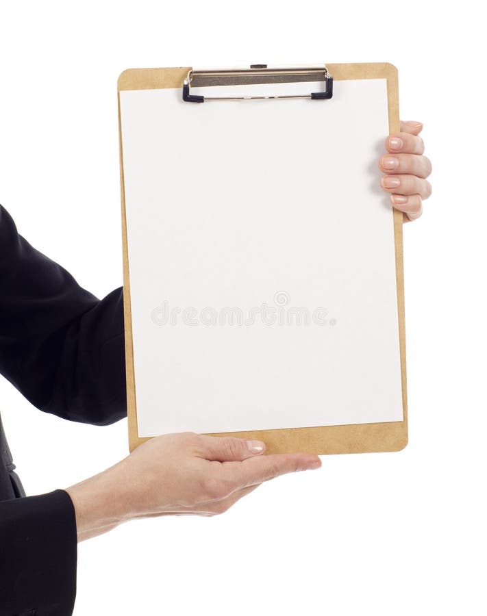 Clipboard with Paper stock image. Image of isolated, board - 19804107