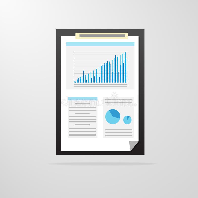 Clipboard chart icon stock vector. Illustration of pain - 650951