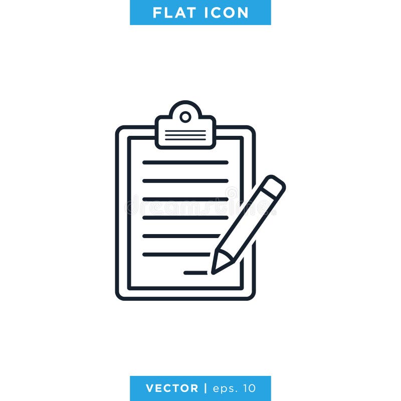 Clipboard Paper Icon Vector Design Template Stock Vector - Illustration ...