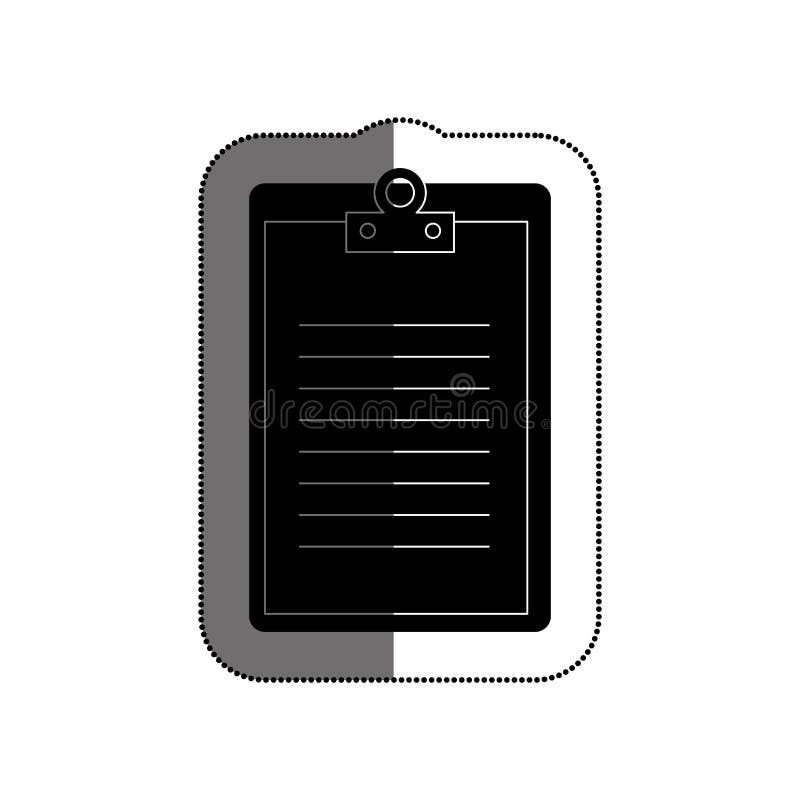 Clipboard Paper Isolated Icon Stock Illustration - Illustration of ...