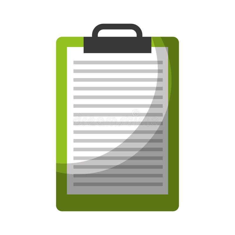 Clipboard Paper Isolated Icon Stock Vector - Illustration of stationary ...