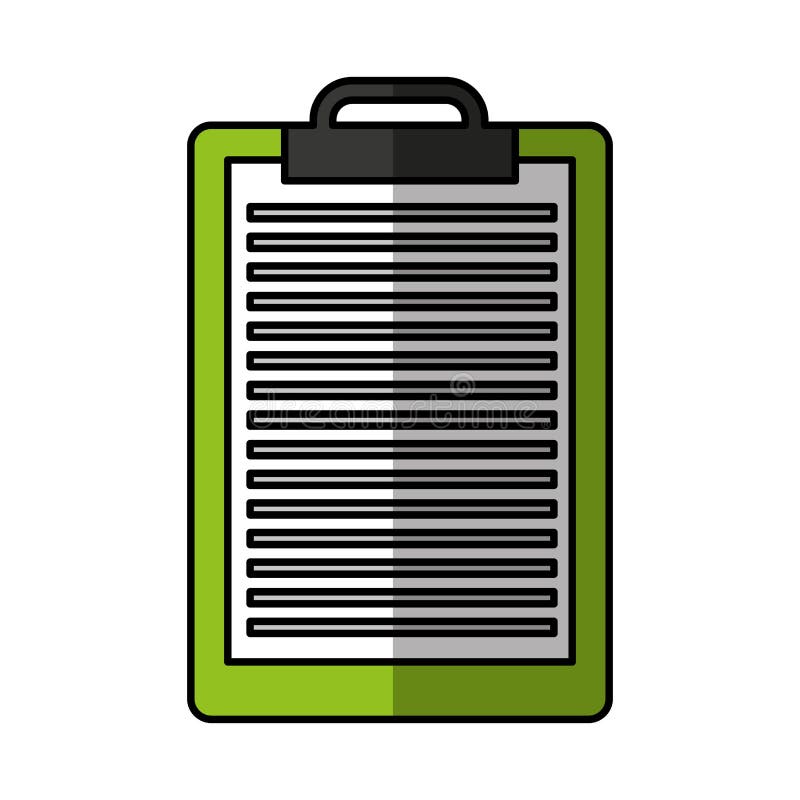 Clipboard Paper Isolated Icon Stock Vector - Illustration of stationary ...