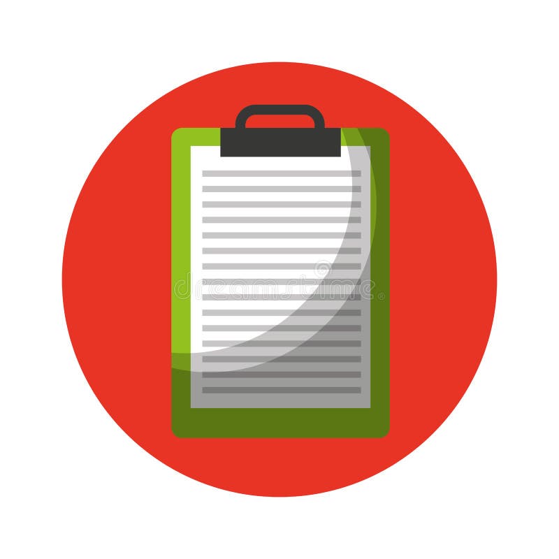 Clipboard Paper Isolated Icon Stock Vector - Illustration of form ...