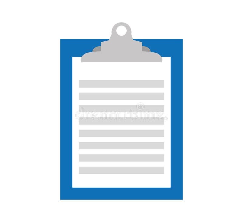 Clipboard Paper Order Isolated Icon Stock Illustration - Illustration ...