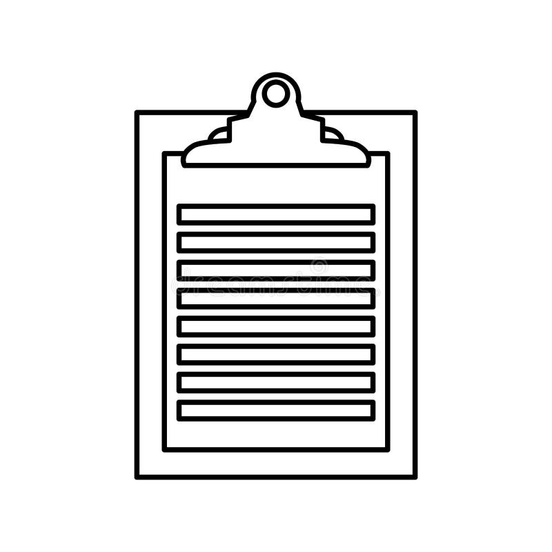 Clipboard Paper Order Isolated Icon Stock Illustration - Illustration ...