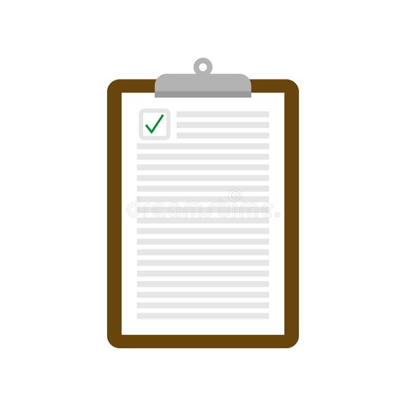 Clipboard with a Paper for Taking Notes, Writing, Planning. Top View of ...