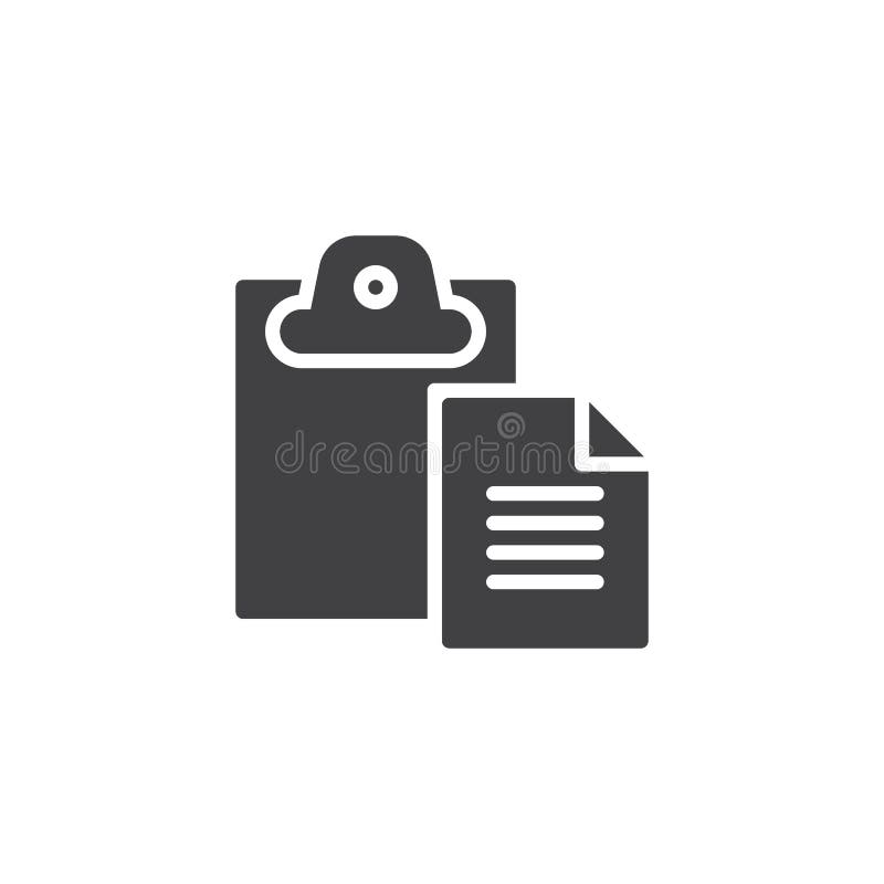 Clipboard Paste Line Icon, Outline Vector Sign Stock Vector - Illustration of pictogram, symbol ...