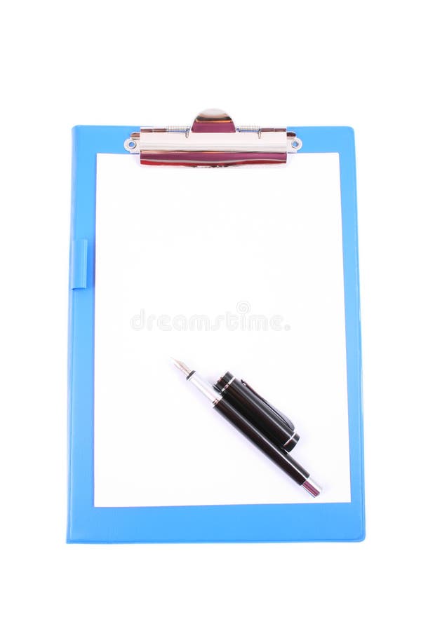 Clipboard with a pen stock image. Image of meeting, communication - 2923601