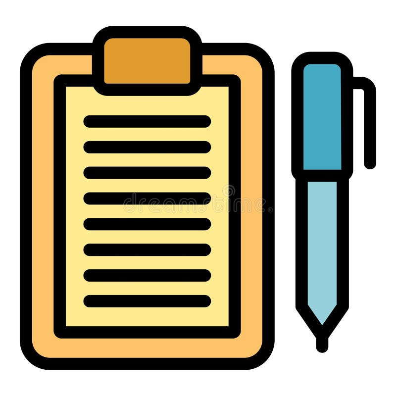 Clipboard with Pen Displaying Taking Notes Concept Stock Vector ...