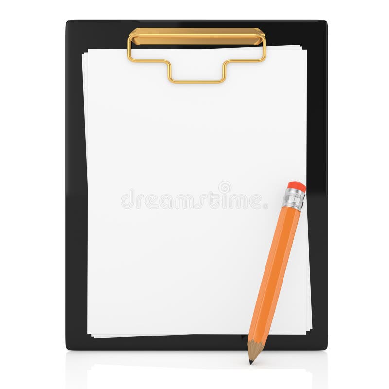 Clipboard and pencil stock illustration. Illustration of clipboard ...