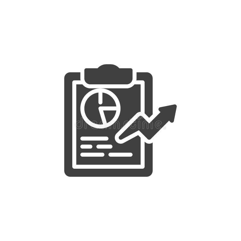 Clipboard with Pie Chart Vector Icon Stock Vector - Illustration of ...