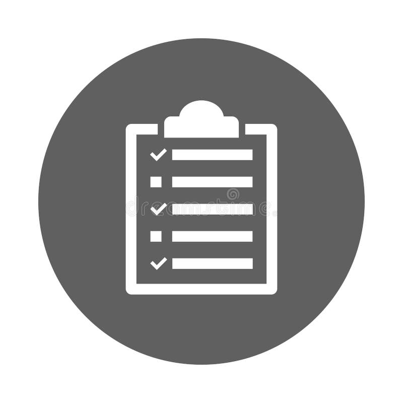 Clipboard, Points, Checklist Icon. Gray Vector Graphics Stock Vector ...