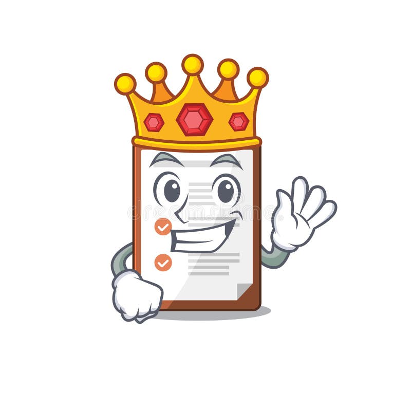 Clipboard Scroll a Stylized of King on Cartoon Character Design Stock ...